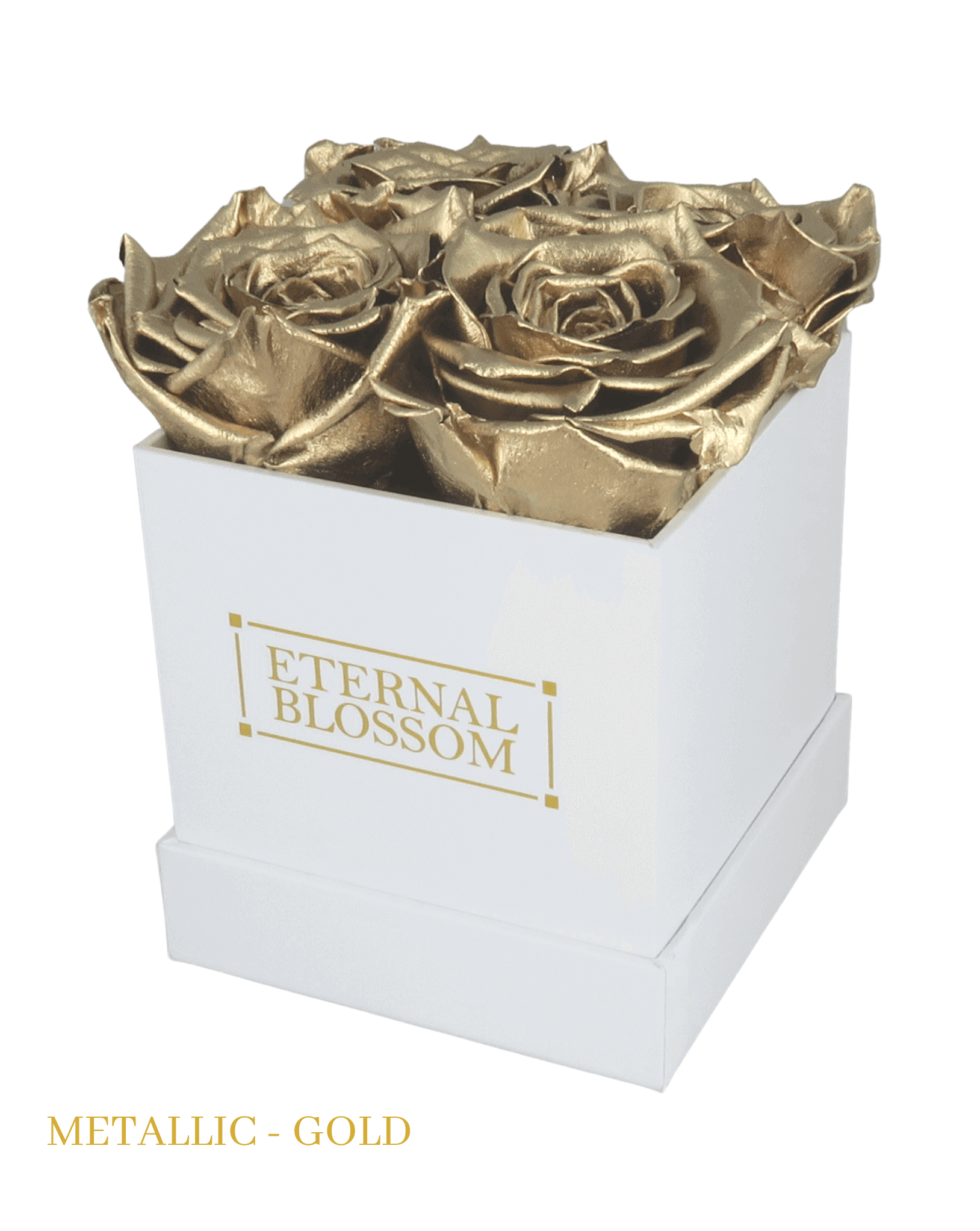 Eternal Blossom | 4 Rose Box | Infinity Roses Year Lasting (White Box)