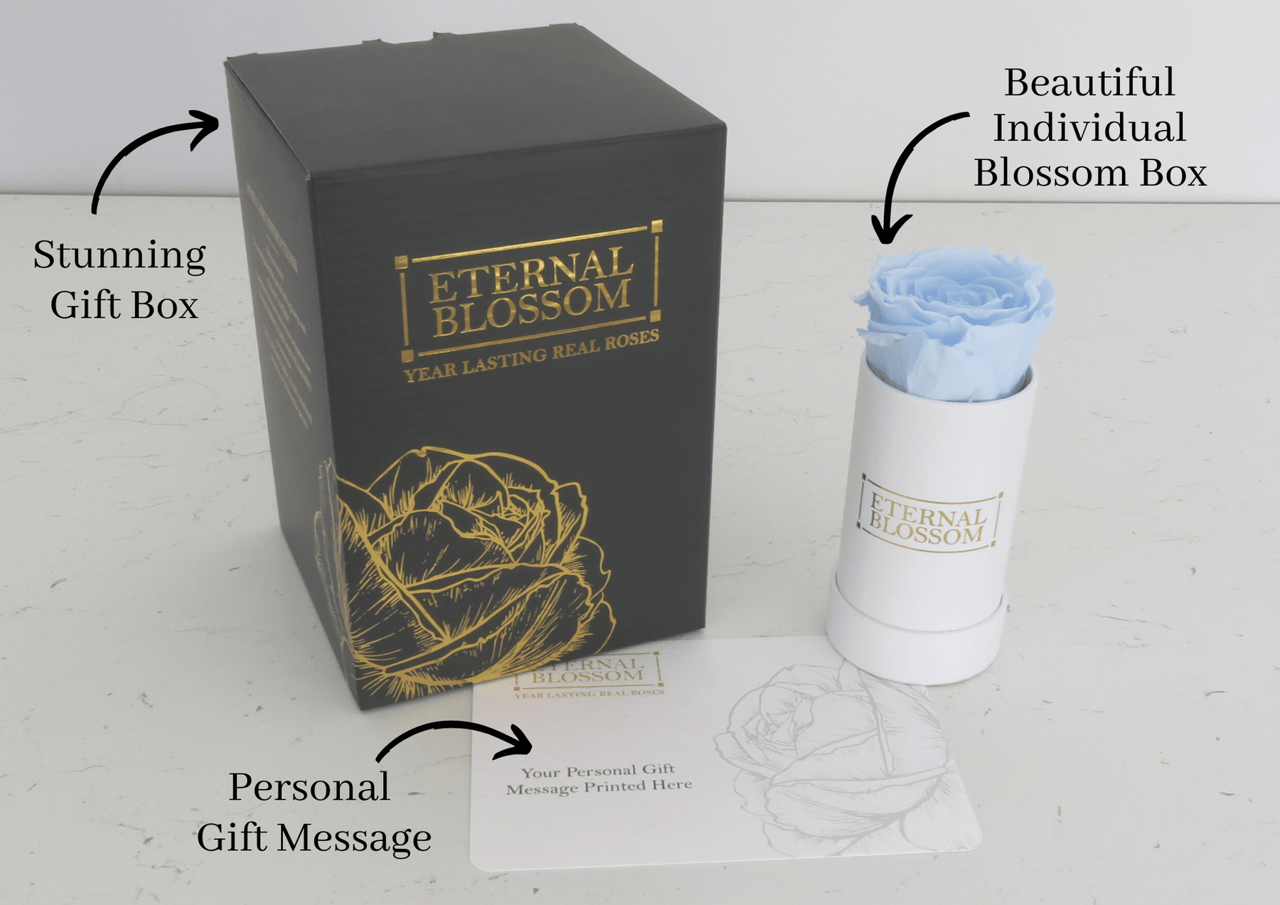 Eternal Blossom | Individual Rose Box | Infinity Roses Year Lasting ...