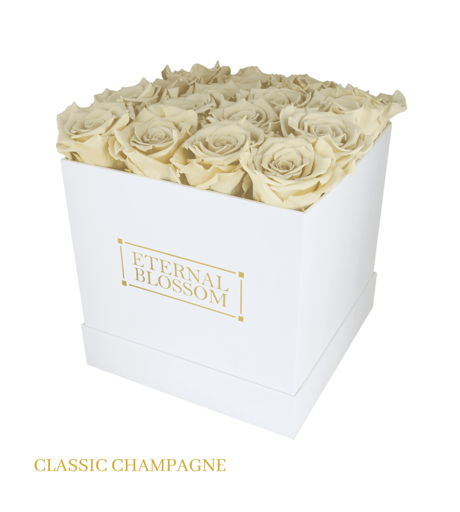 Eternal Blossom | 16 Rose Box | Infinity Roses Year Lasting (White Box)