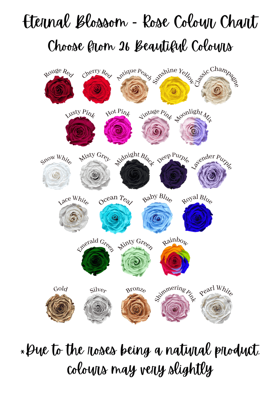 Eternal Blossom | Large Round Rose Box | Infinity Roses Year Lasting ...