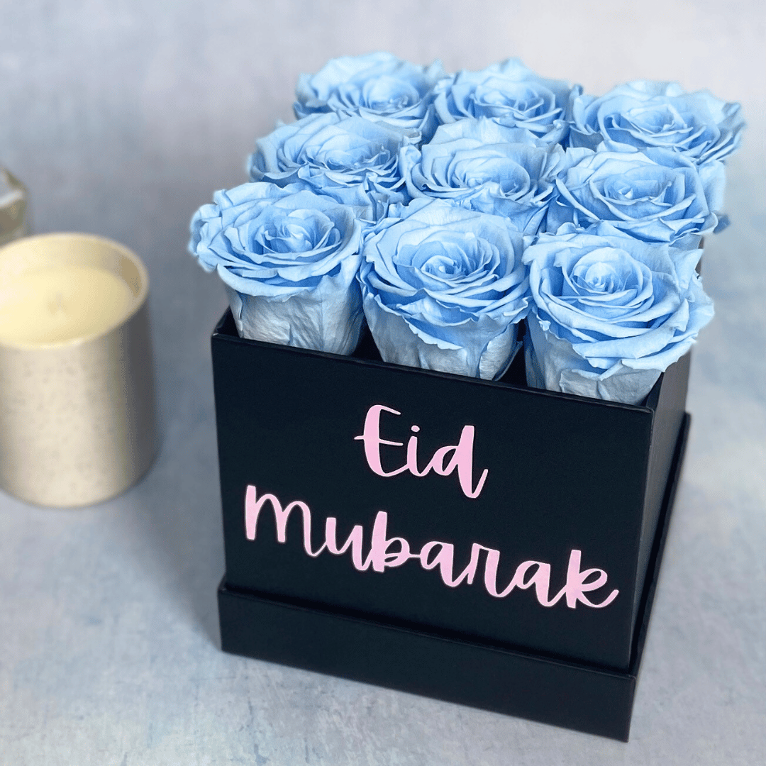 Eternal Blossom | Personalised 9 Rose Box | Infinity Roses Year Lasting